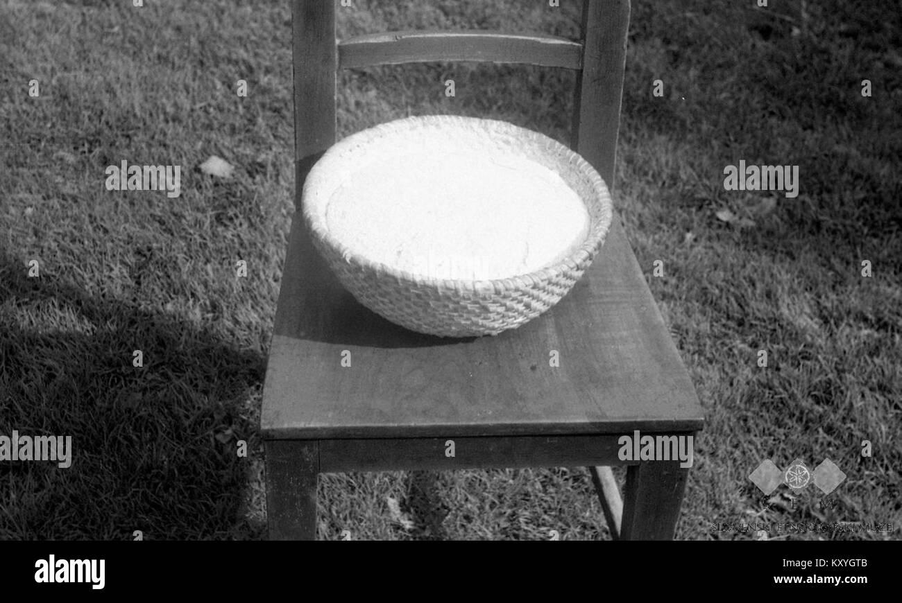 Photograph from 1963 showing bread baking in Gor. Videčnik, Skomarje ...