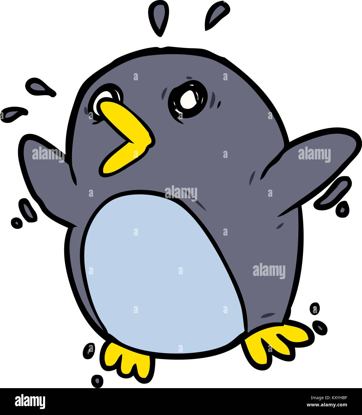 cartoon frightened penguin Stock Vector Image & Art - Alamy