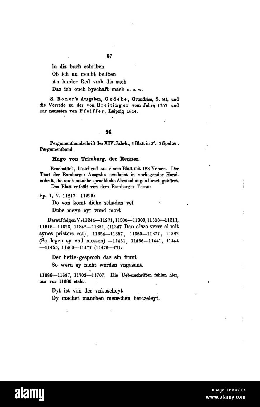 A manuscript from the Fürstenberg Court Library, a renowned archive ...