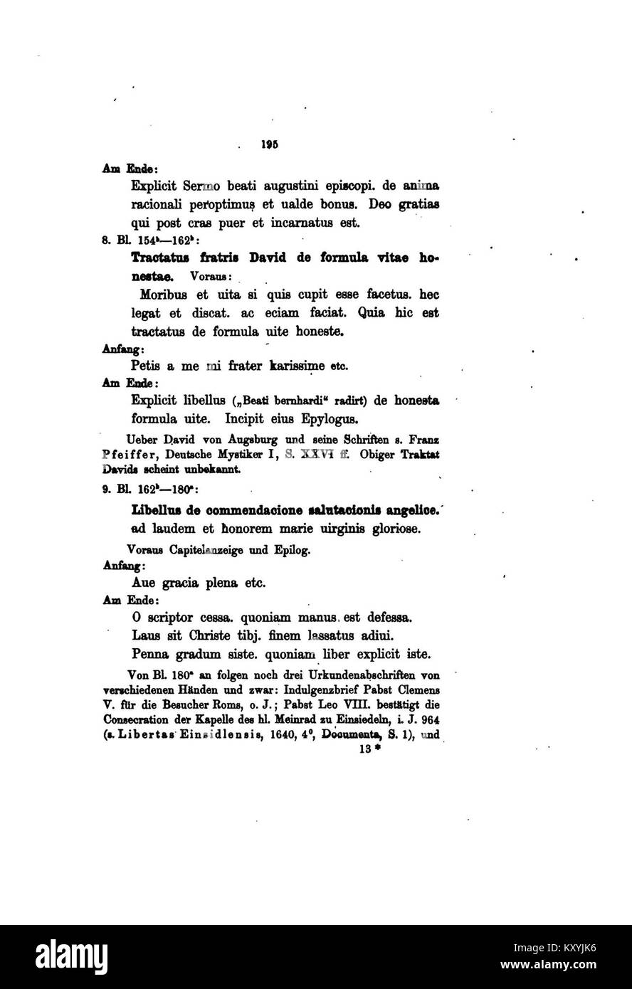 A manuscript from the Fürstenberg Library, cataloged as item 209 ...