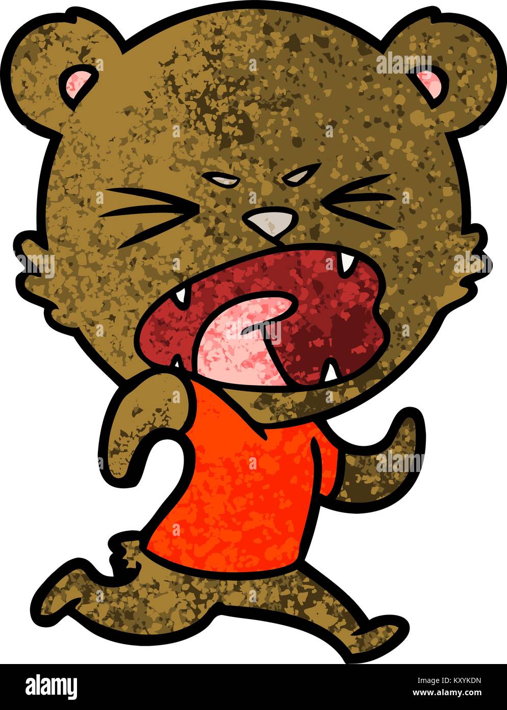 angry cartoon bear running Stock Vector Image & Art - Alamy