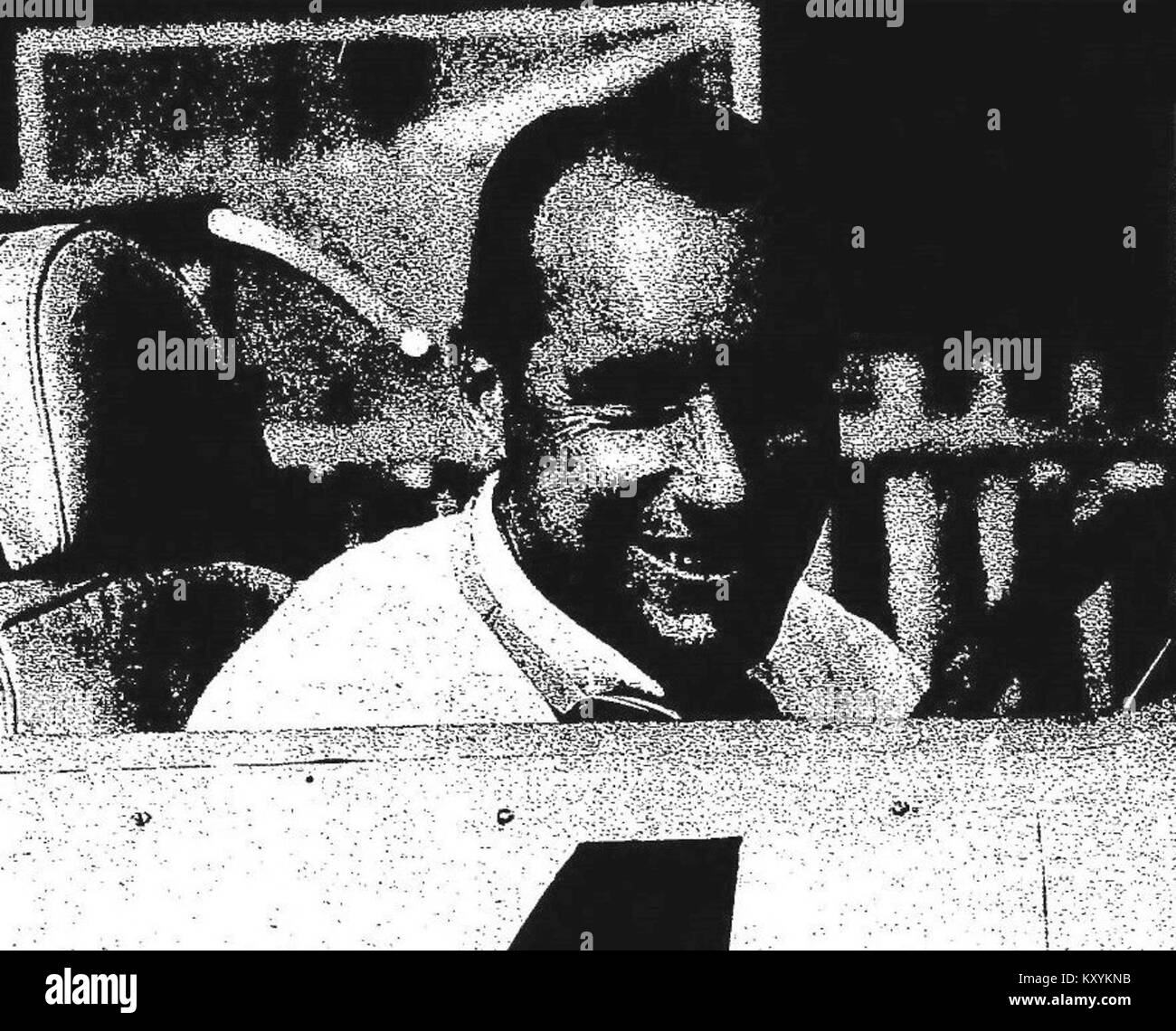 Hans stuck in the racing car of the auto union hi-res stock photography ...