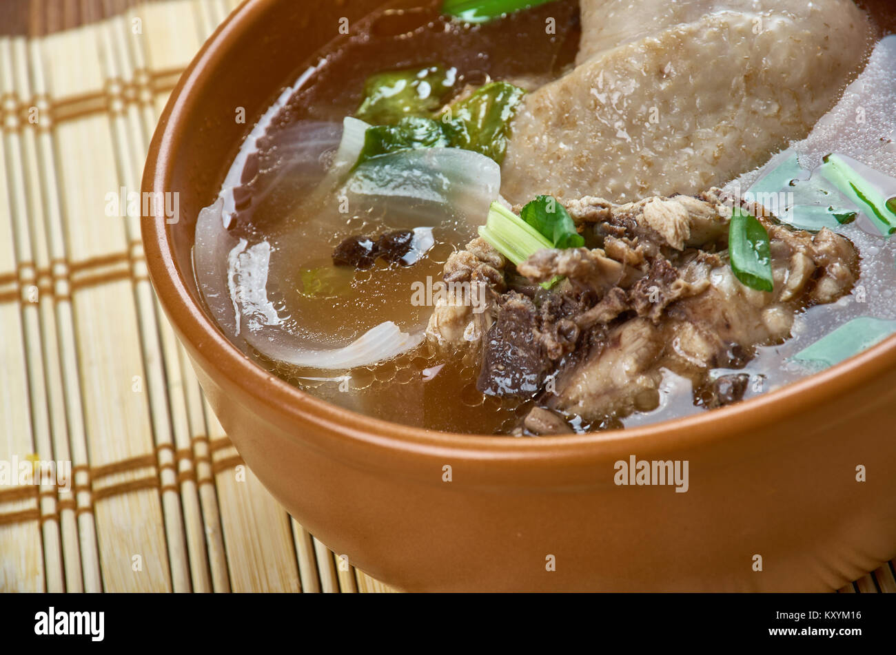 Libyan Chicken Thyme Soup - Sharba Libiya Bil Dajaj Stock Photo - Alamy