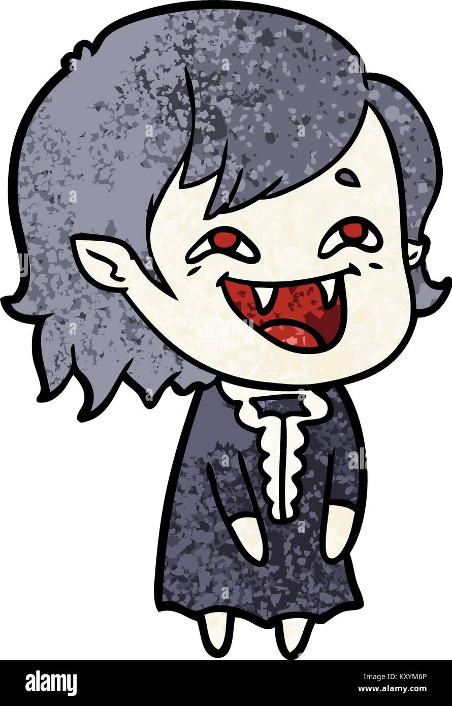 cartoon laughing vampire girl Stock Vector Image & Art - Alamy