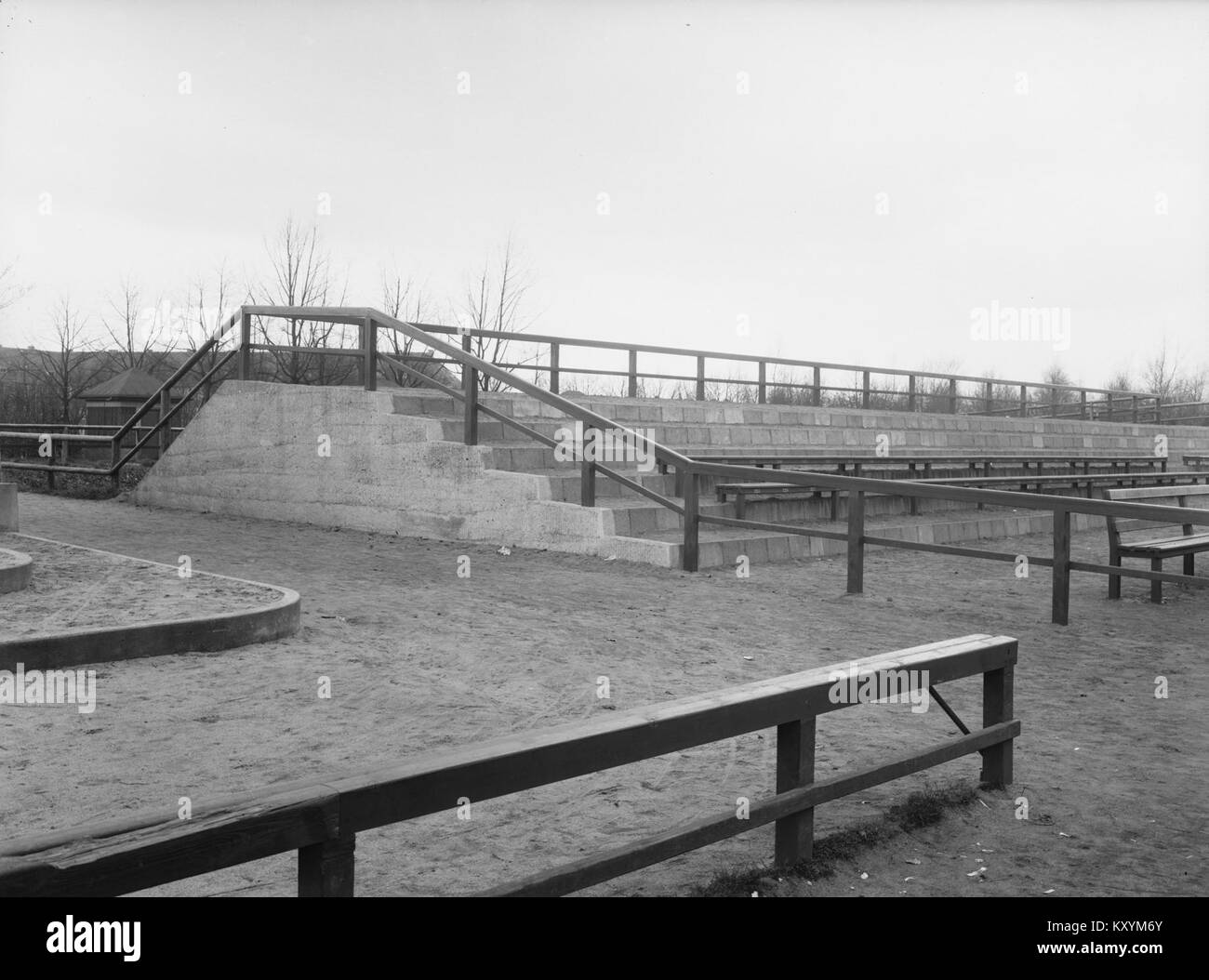 This image shows a structure identified as 'Tribünenbau' (grandstand ...