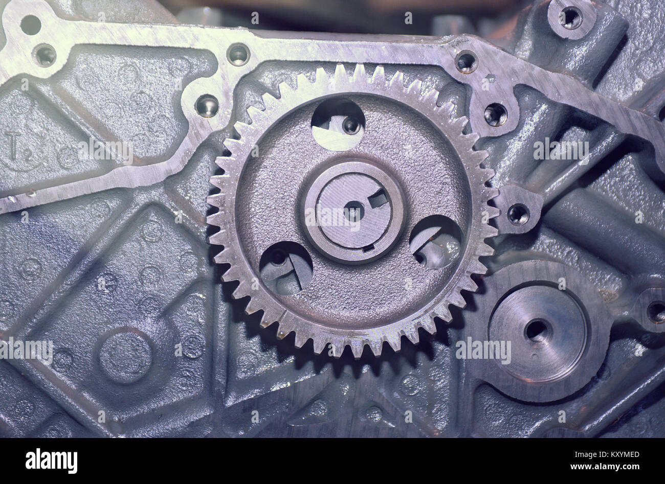 Part of a car engine.close up mechanism Stock Photo - Alamy