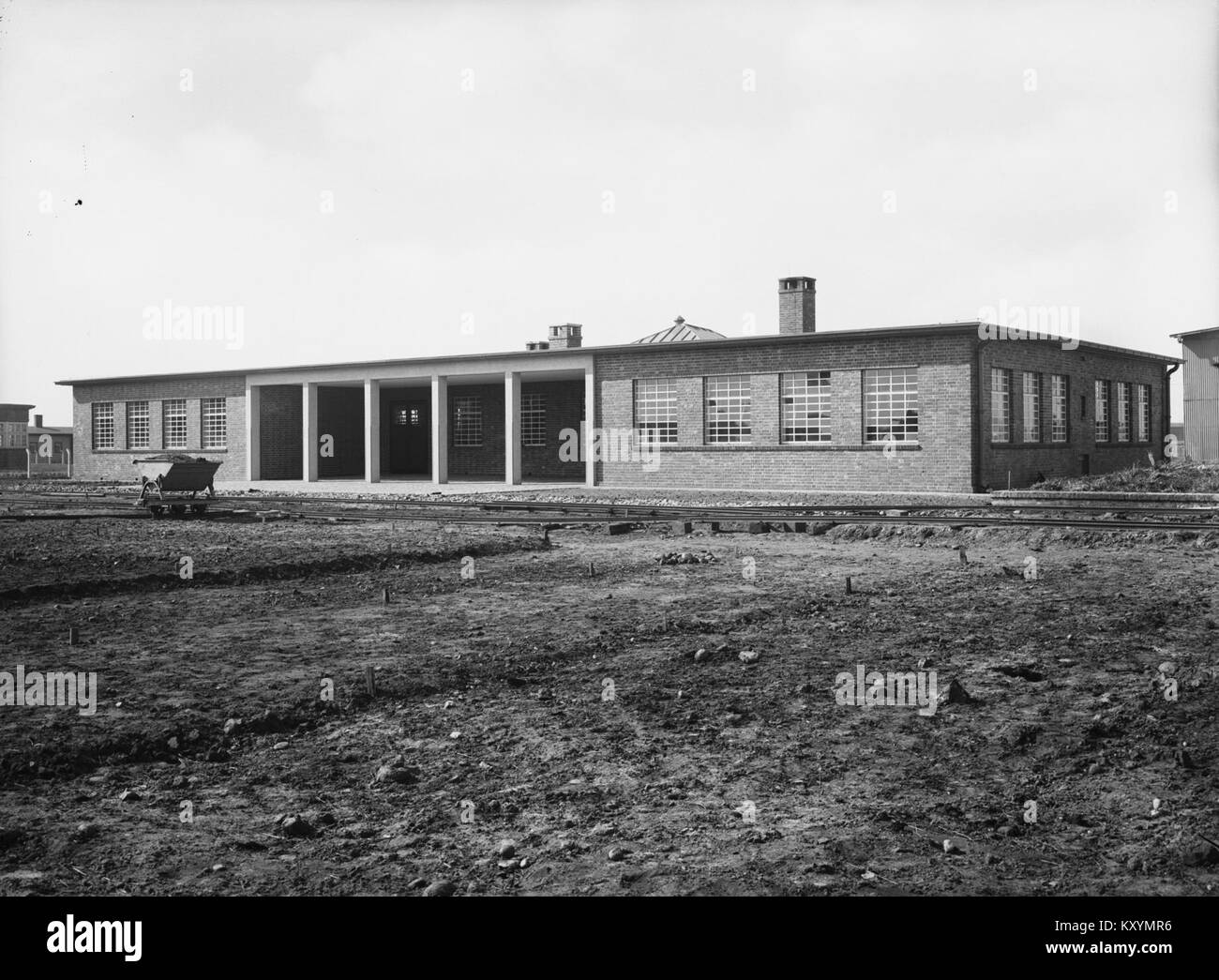 A historical image showing Glasmoor Prison, highlighting its ...
