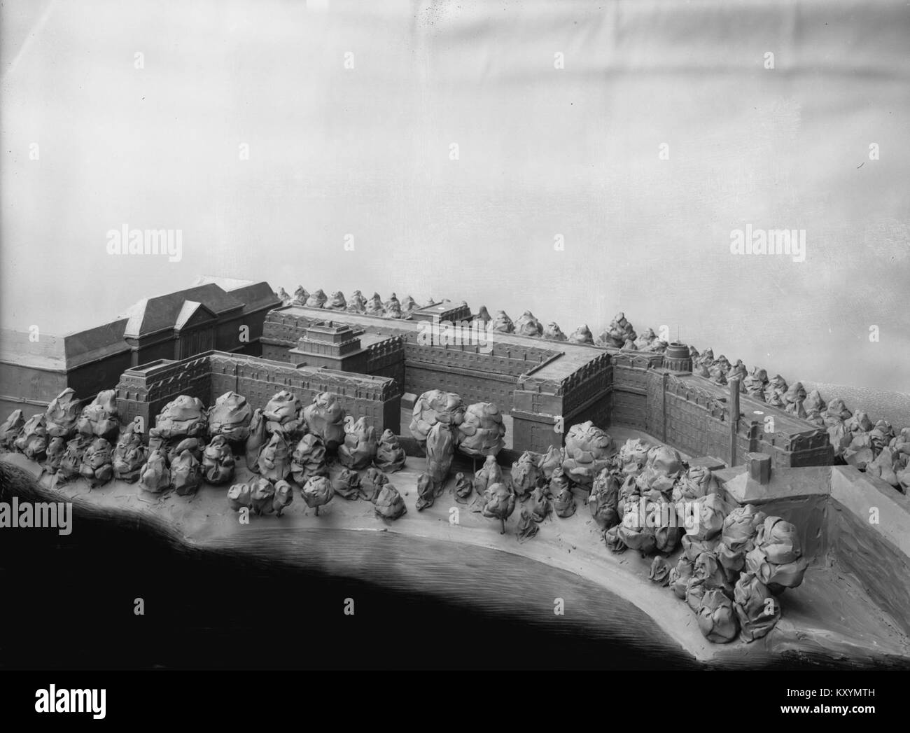 A model of a prison created in the early 20th century, reflecting the ...