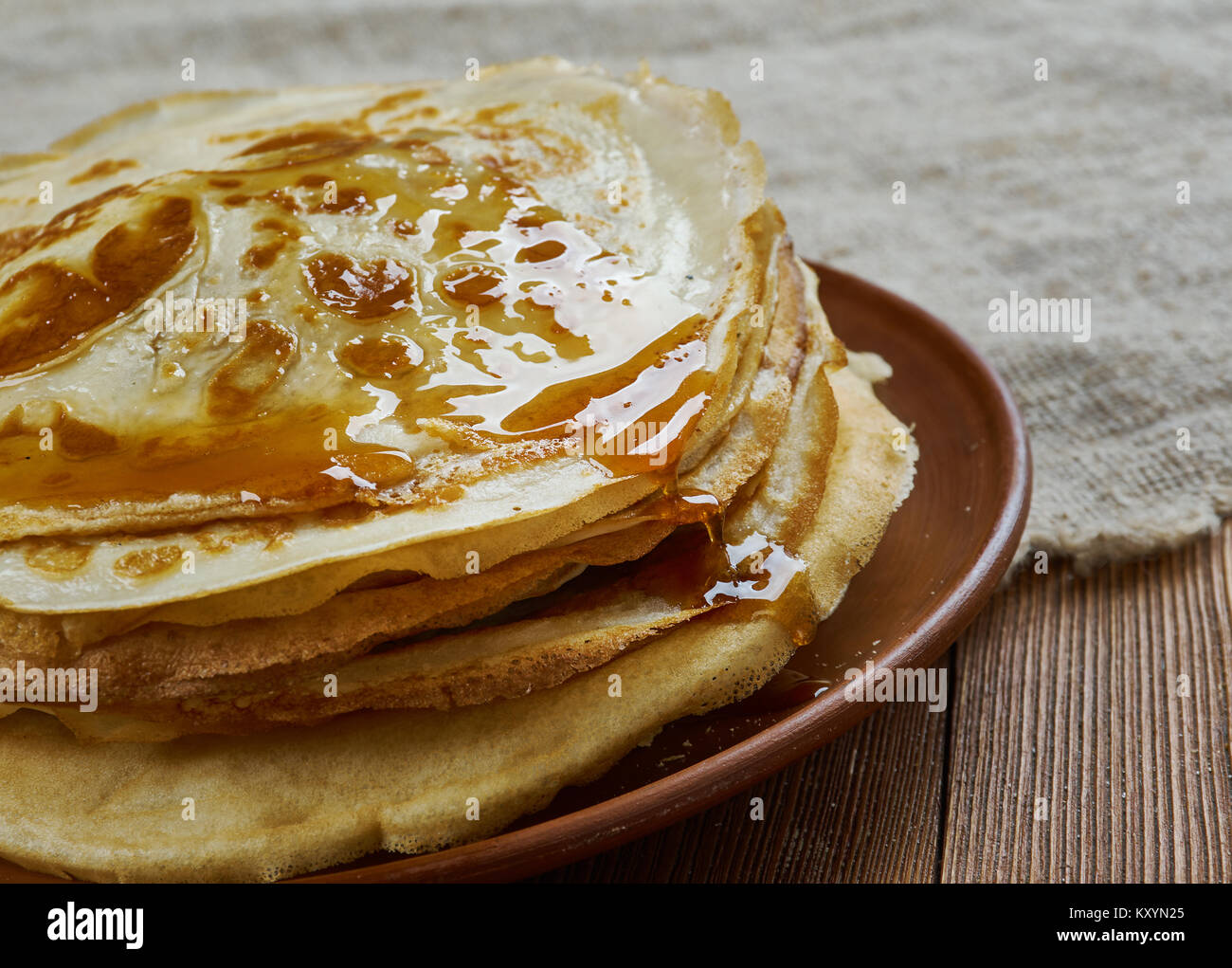 Ghrayaf - Algerian pancakes, Maghreb cuisine. close up Stock Photo - Alamy