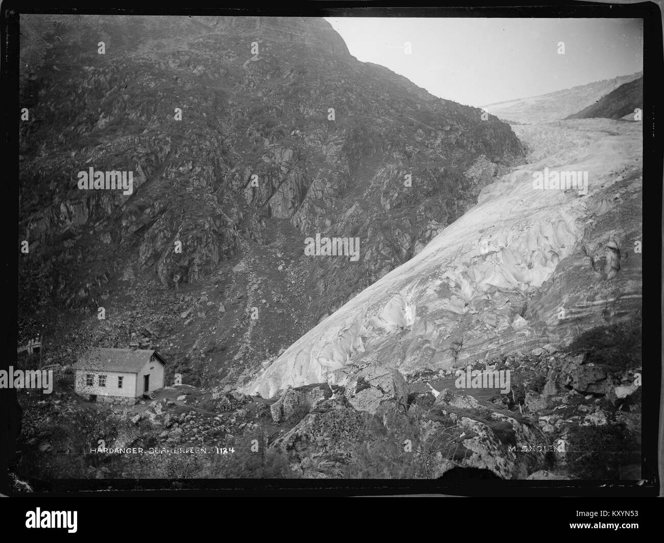 The hardanger glacier Black and White Stock Photos & Images - Alamy