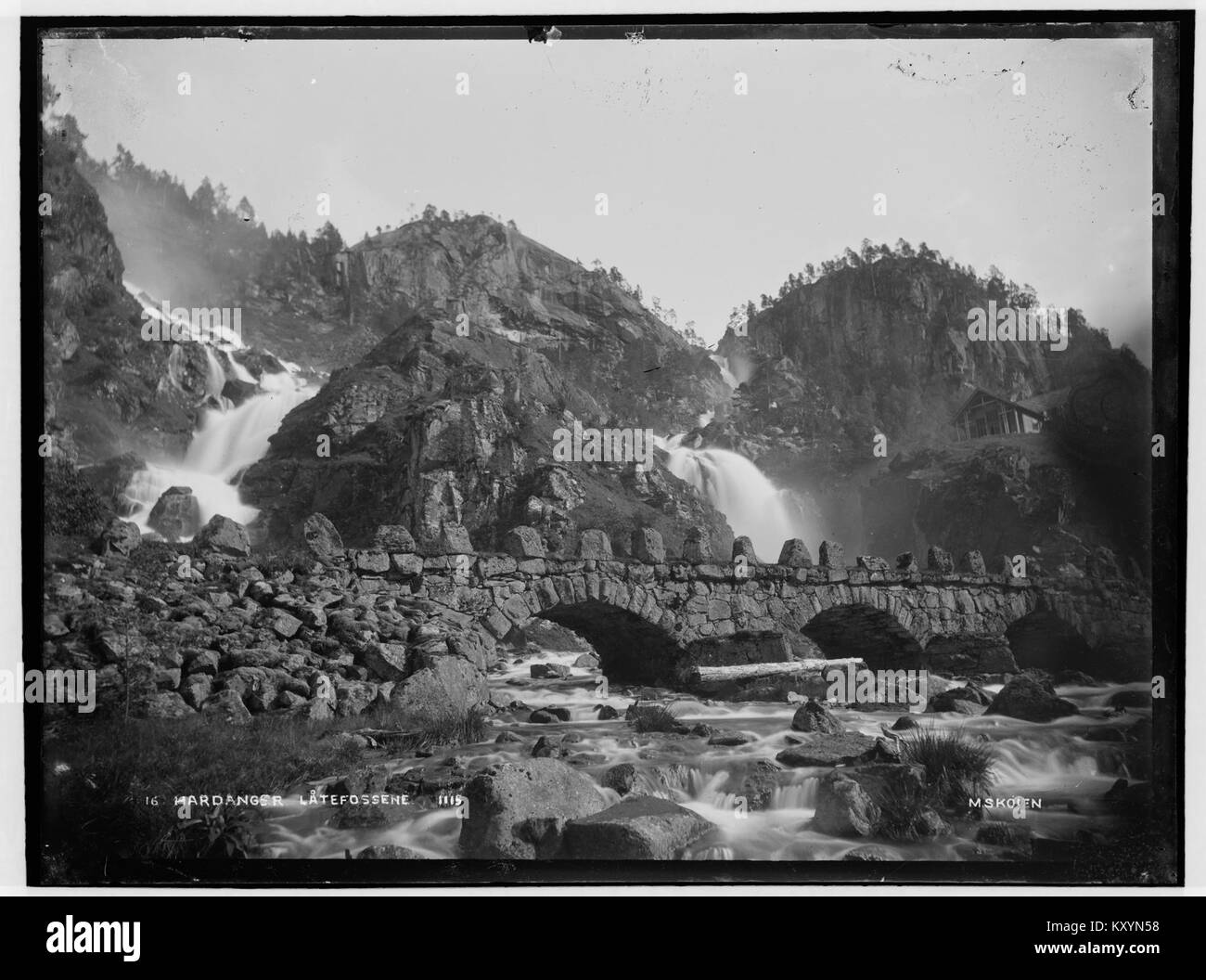 Hardanger Låtefossene - NB MS G3 0039 Stock Photo - Alamy