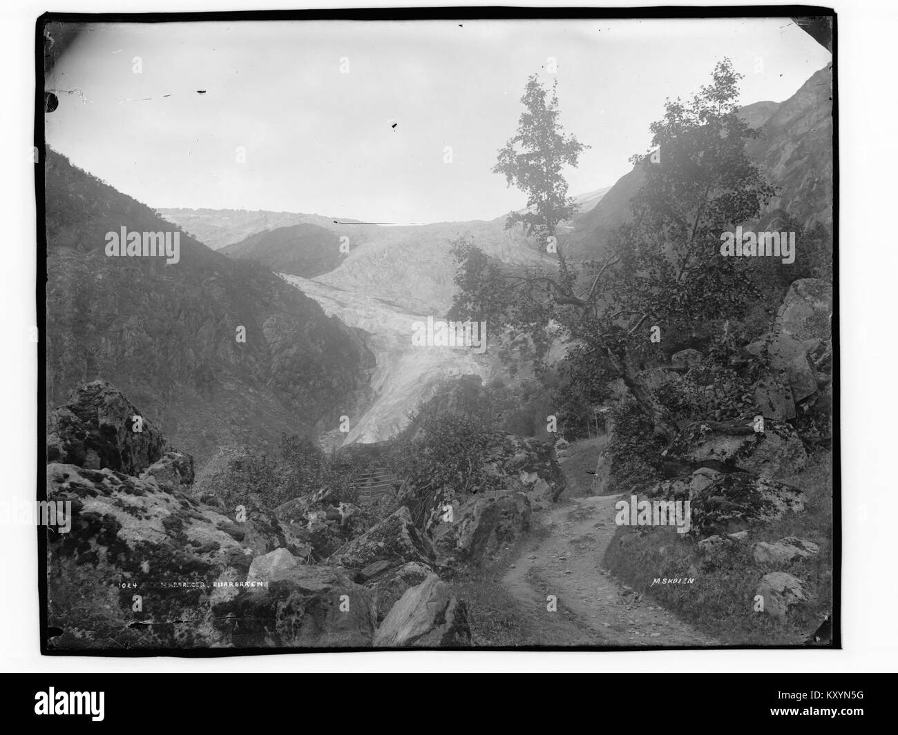 Hardanger. Buarbræen - NB MS G4 0593 Stock Photo - Alamy