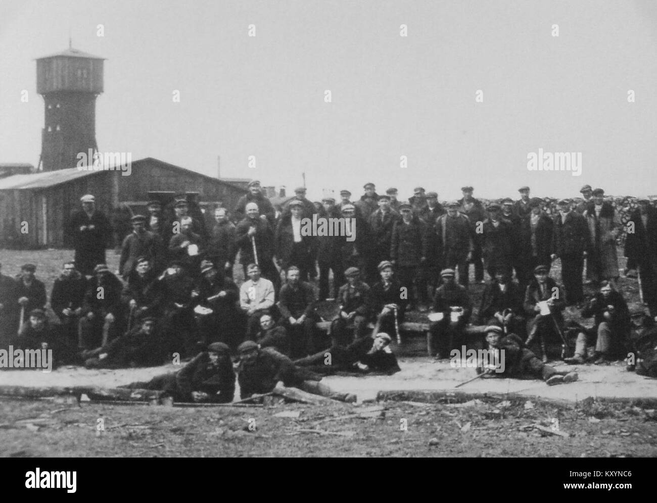 A photograph from 1937 showing a workers' strike at the Chemical ...