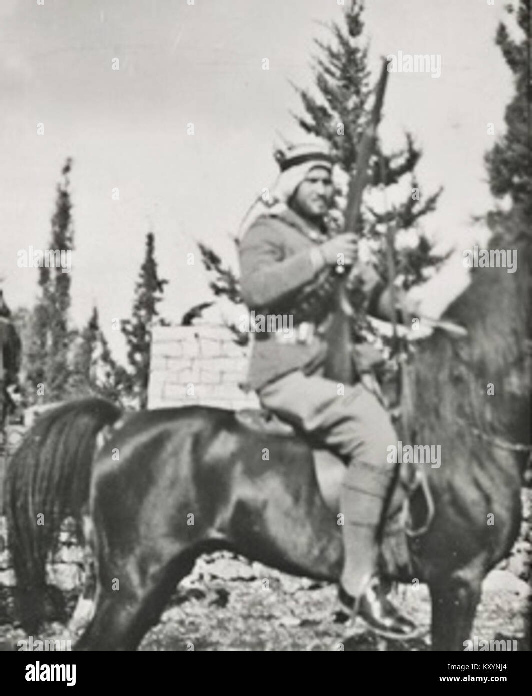 Hasan Salama on horseback, 1939 Stock Photo - Alamy