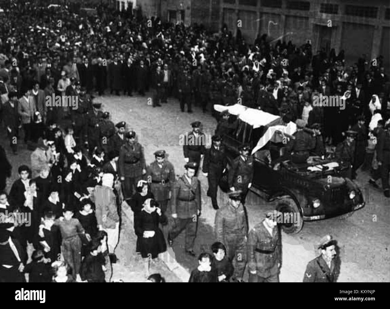 This image captures the funeral of Hashim Atassi, a prominent Syrian ...