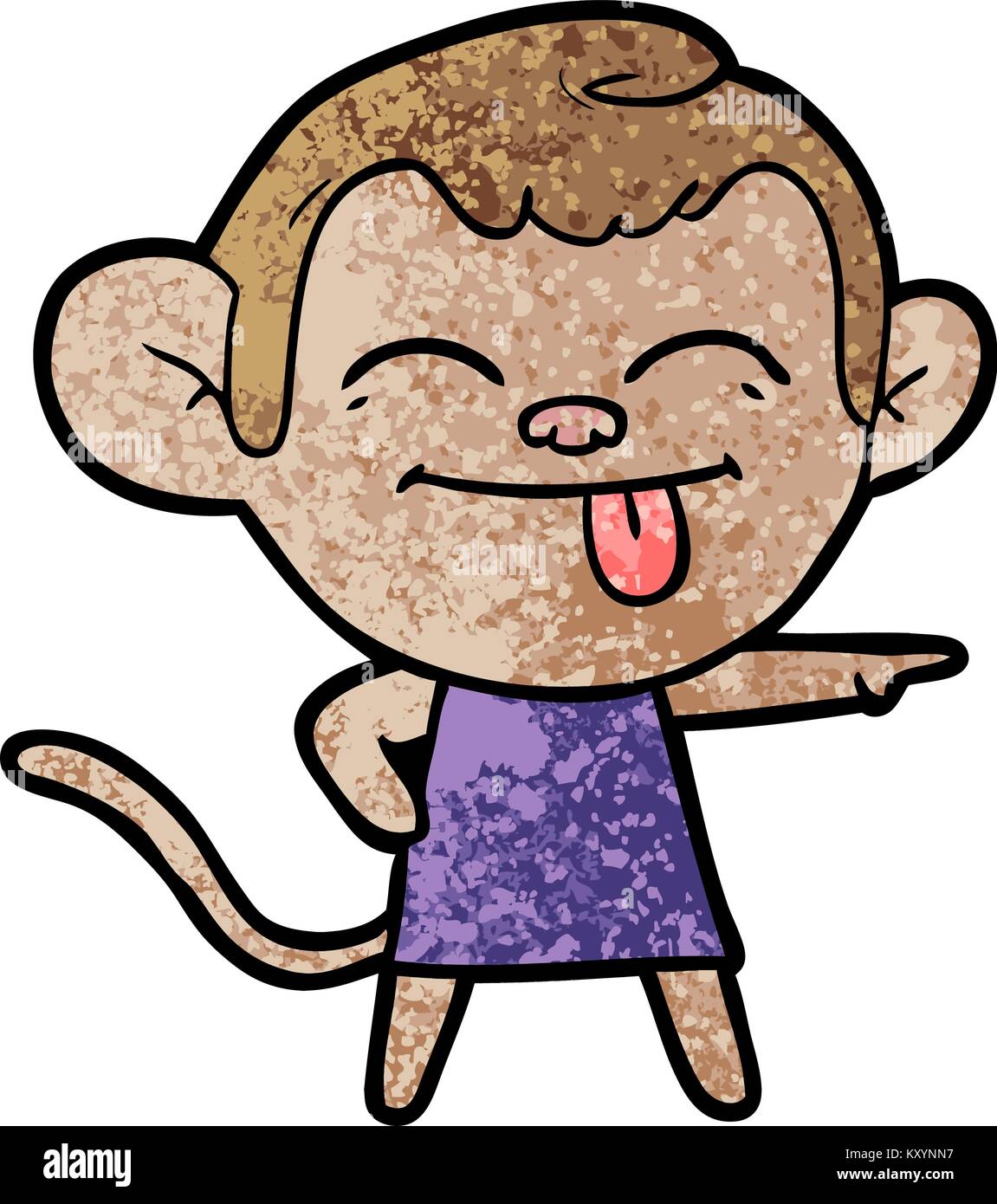 funny cartoon monkey pointing Stock Vector Image & Art - Alamy