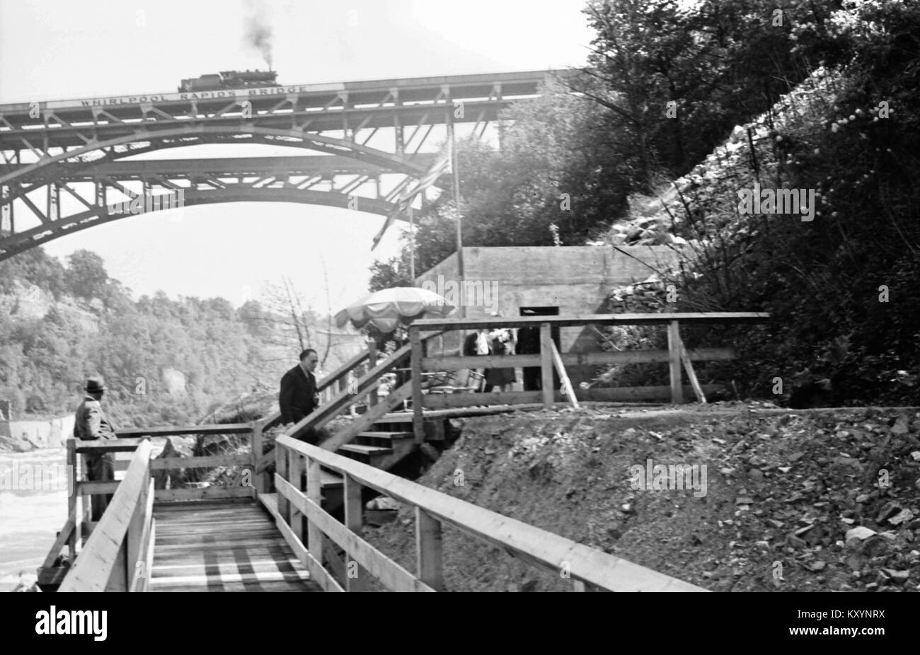 Bridge site construction over Black and White Stock Photos & Images - Alamy