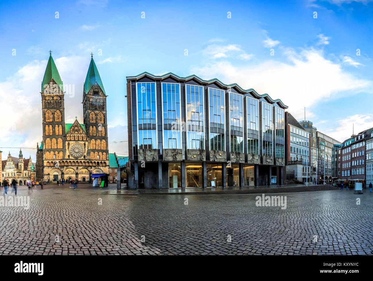 Skyline of Bremen main market square, Germany Stock Photo - Alamy