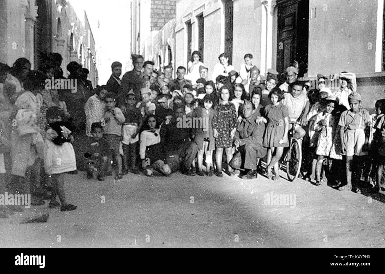 A wartime photograph from Benghazi, Libya, showing Hebrew school ...