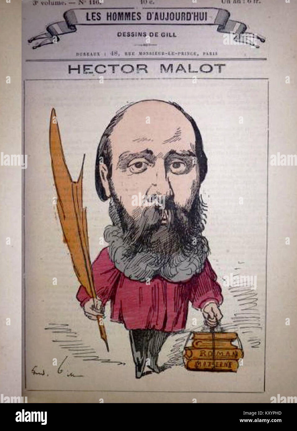 This caricature by André Gill features Hector Malo, a prominent figure ...