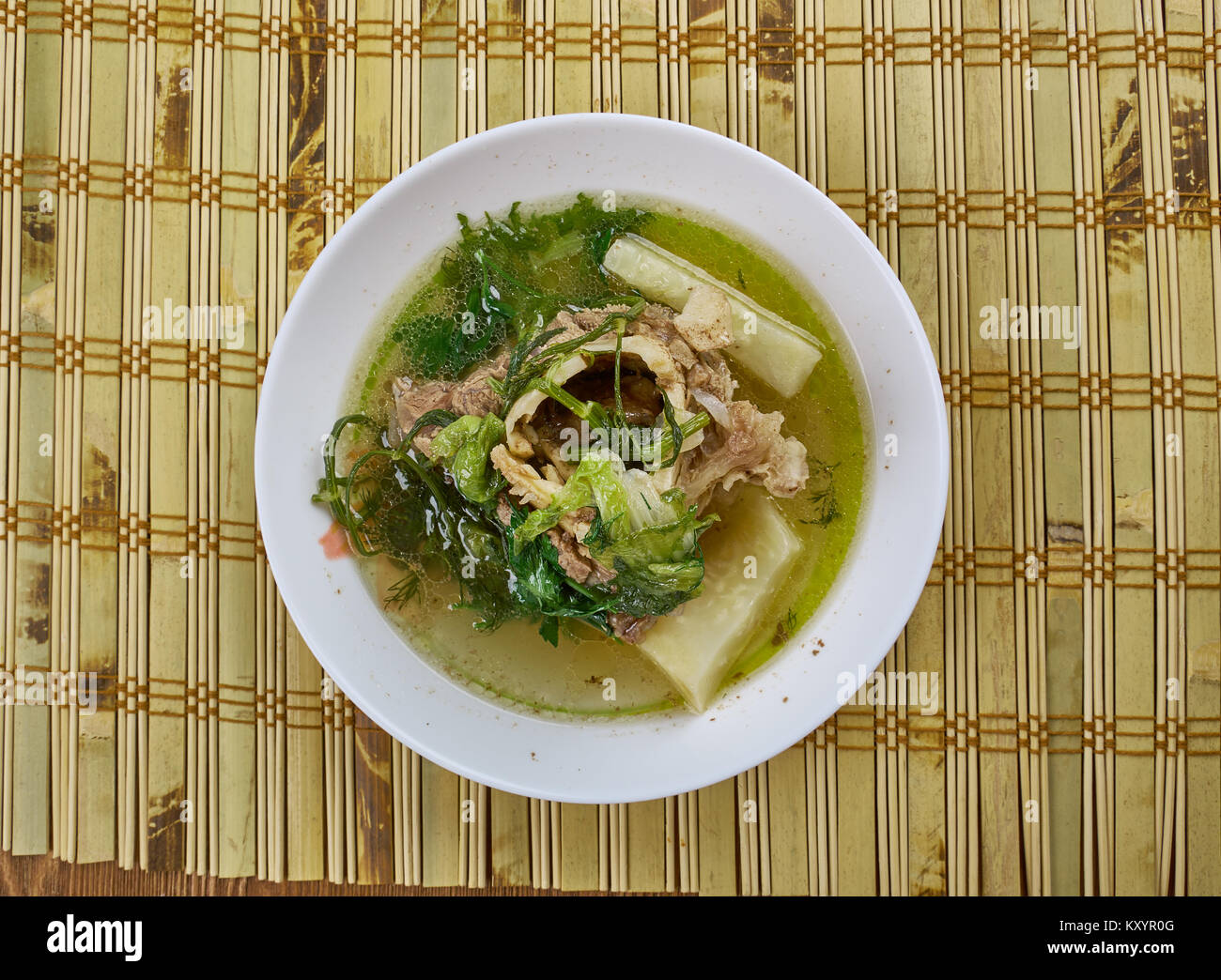 Nigerian bitter leaf soup - Ofe Onugbu Stock Photo - Alamy