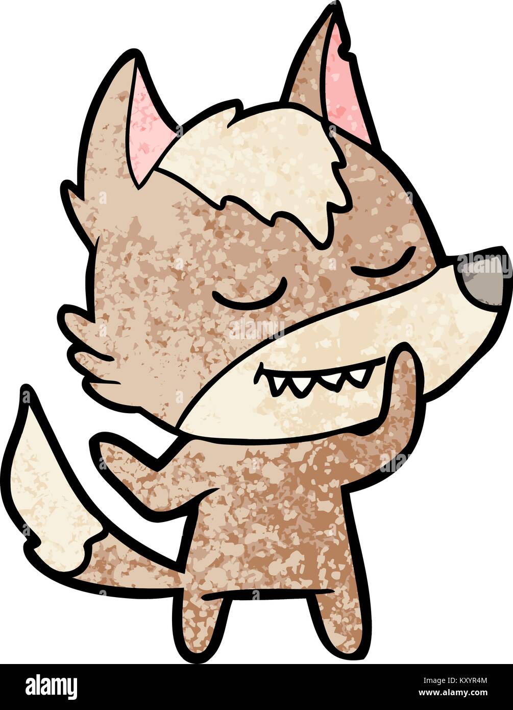 friendly cartoon wolf Stock Vector Image & Art - Alamy