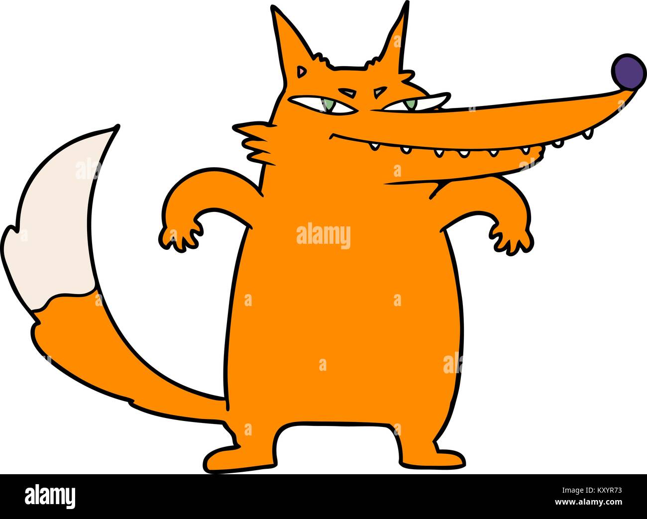 fat fox cartoon character Stock Vector Image & Art - Alamy