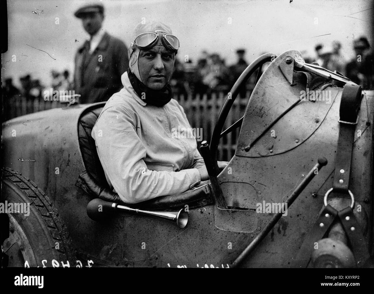 This image shows the Bugatti race car driven by Hell during the 1930 ...