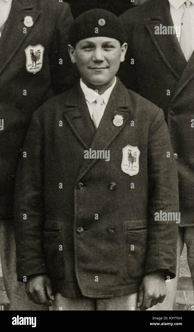 Henri Priaux, likely a French artist or photographer, captured in 1928 ...