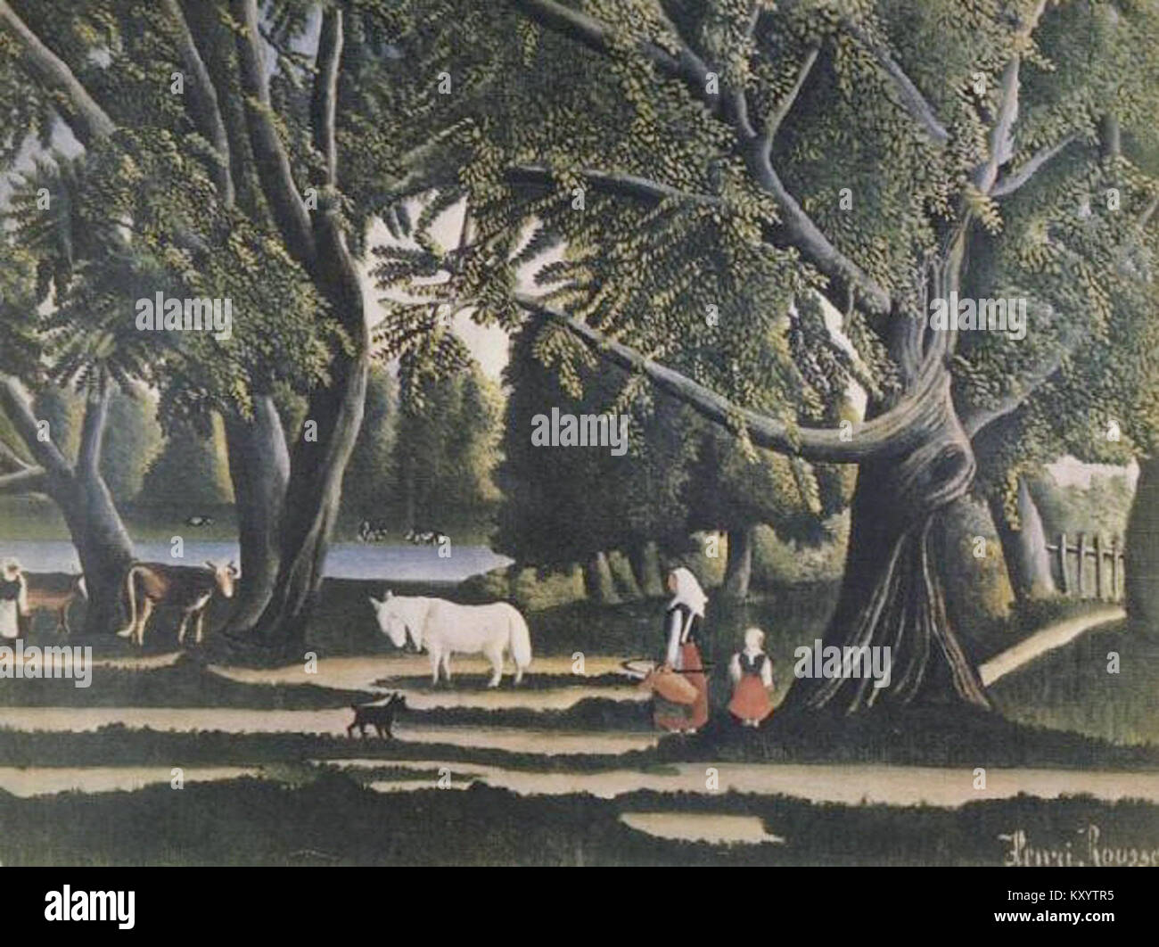 Henri Rousseau’s 'Vue de Bretagne, l’été' portrays the summer scenery ...