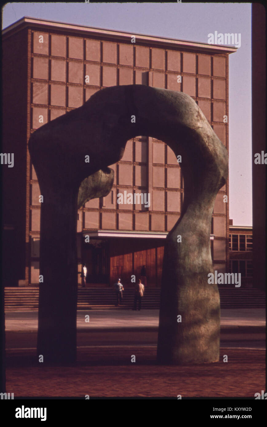 Henry Moore’s sculpture ‘Large Arch,’ installed near the Rogers Library ...