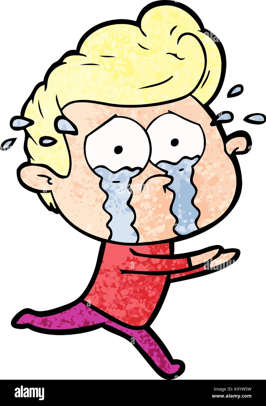 cartoon crying man running Stock Vector Image & Art - Alamy