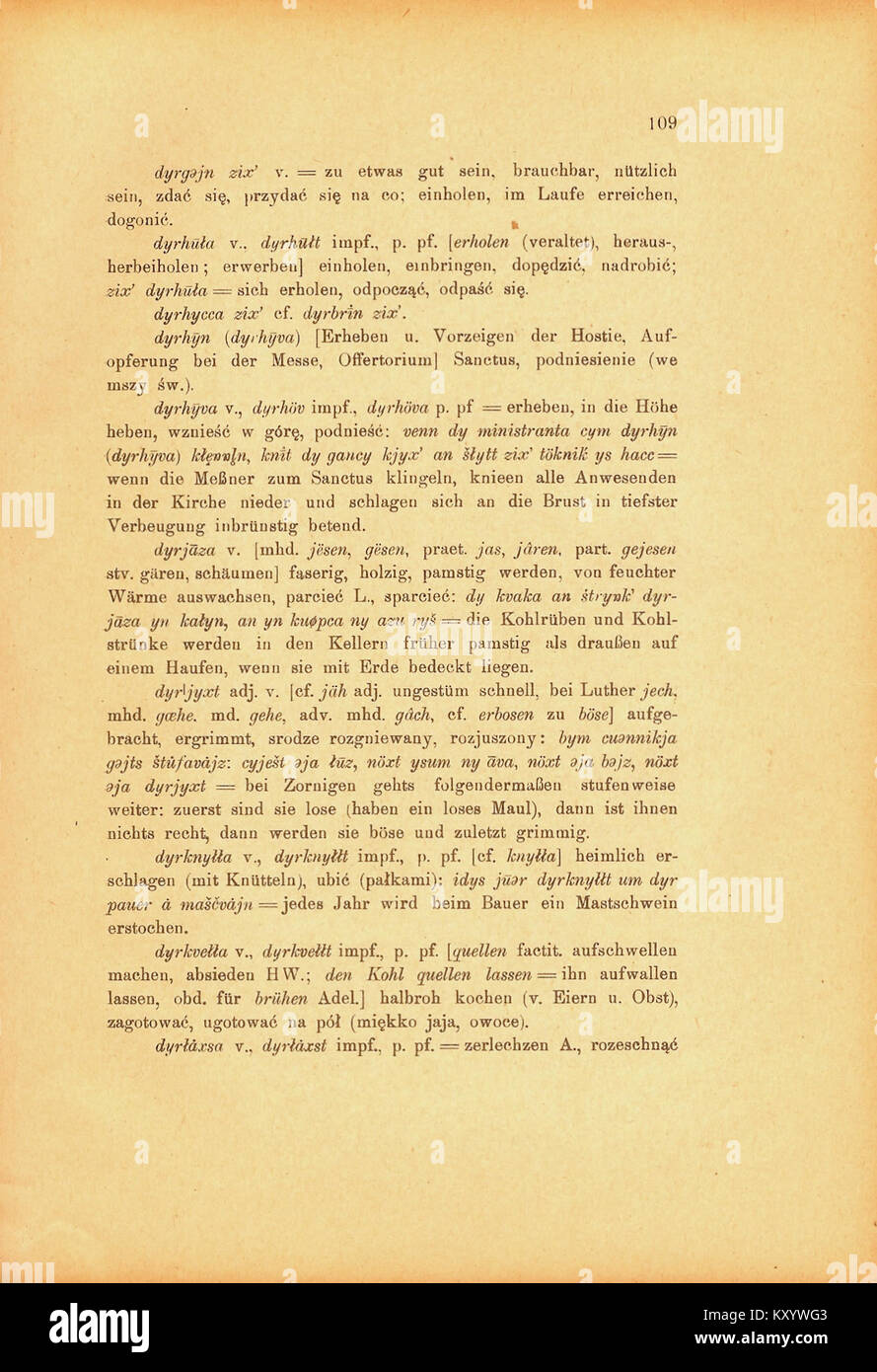 This page from Hermann Mojmir's 'Slownik niemieckiej gwary Wilamowic ...