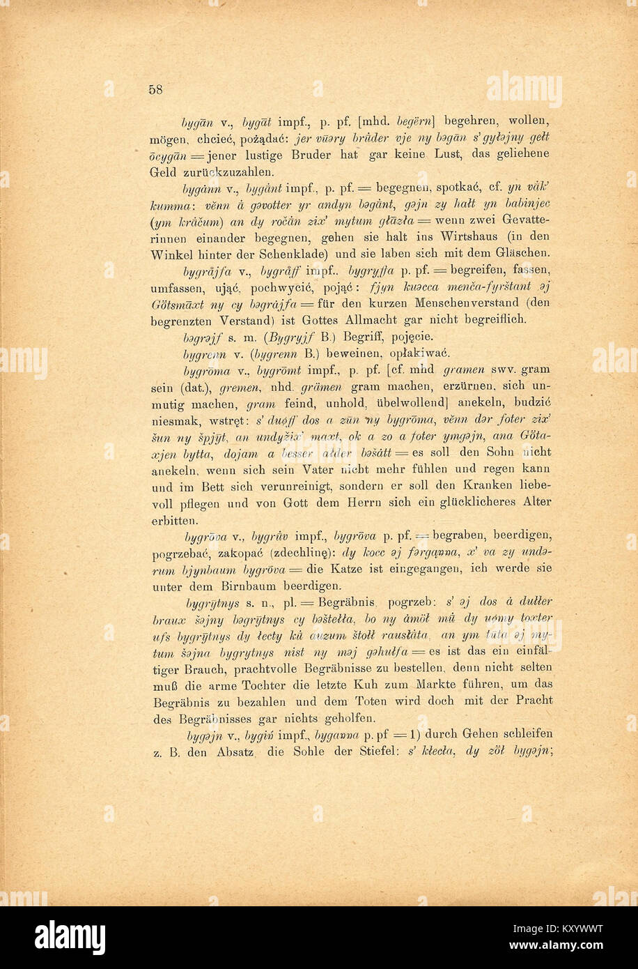 Page 58 from Hermann Mojmir’s dictionary of the German dialect of ...