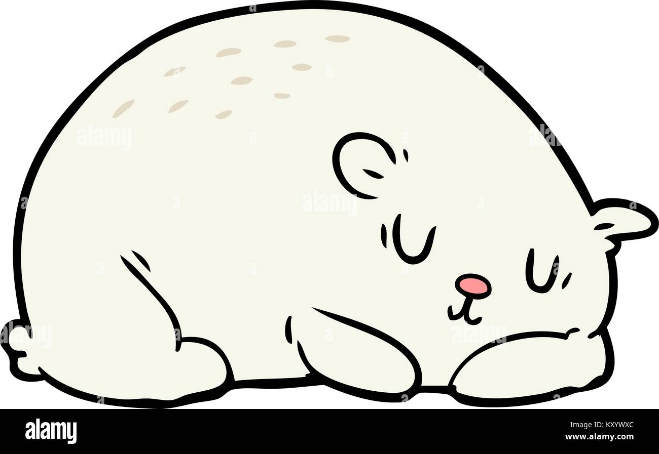 cartoon sleepy polar bear Stock Vector Image & Art - Alamy