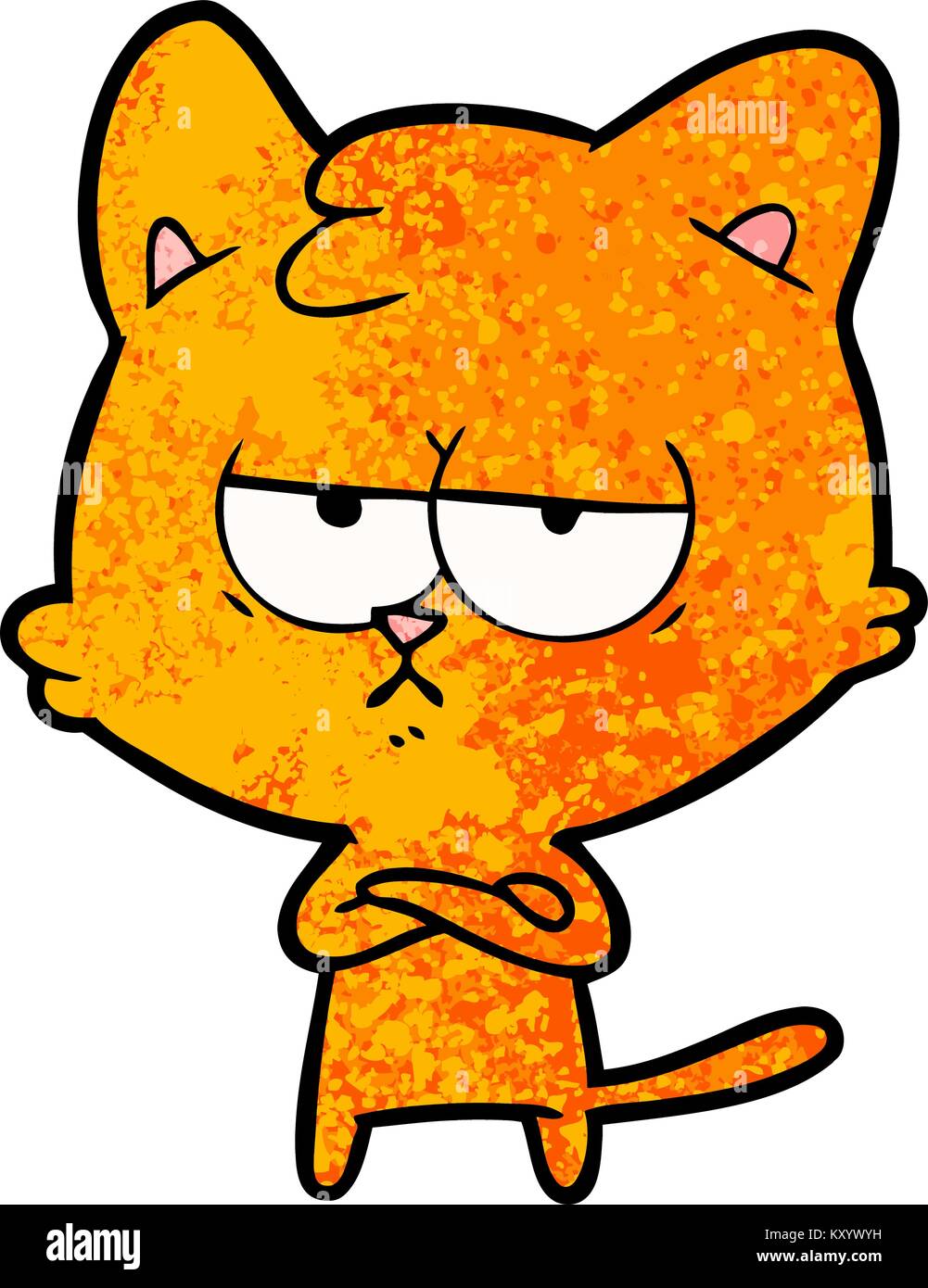 bored cartoon cat Stock Vector Image & Art - Alamy