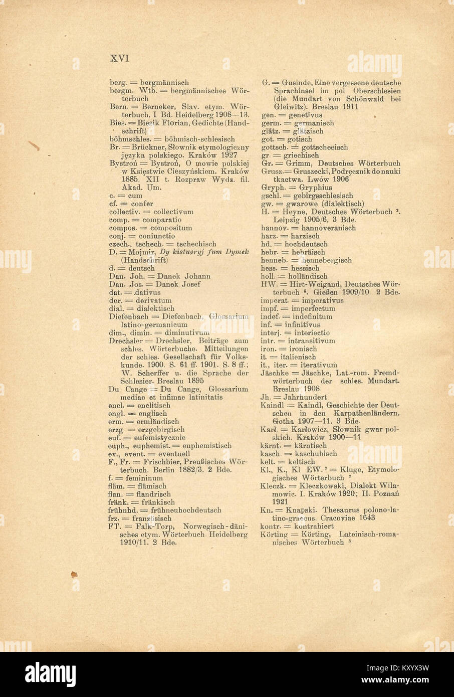 This reference from Hermann Mojmir’s dictionary documents the German ...