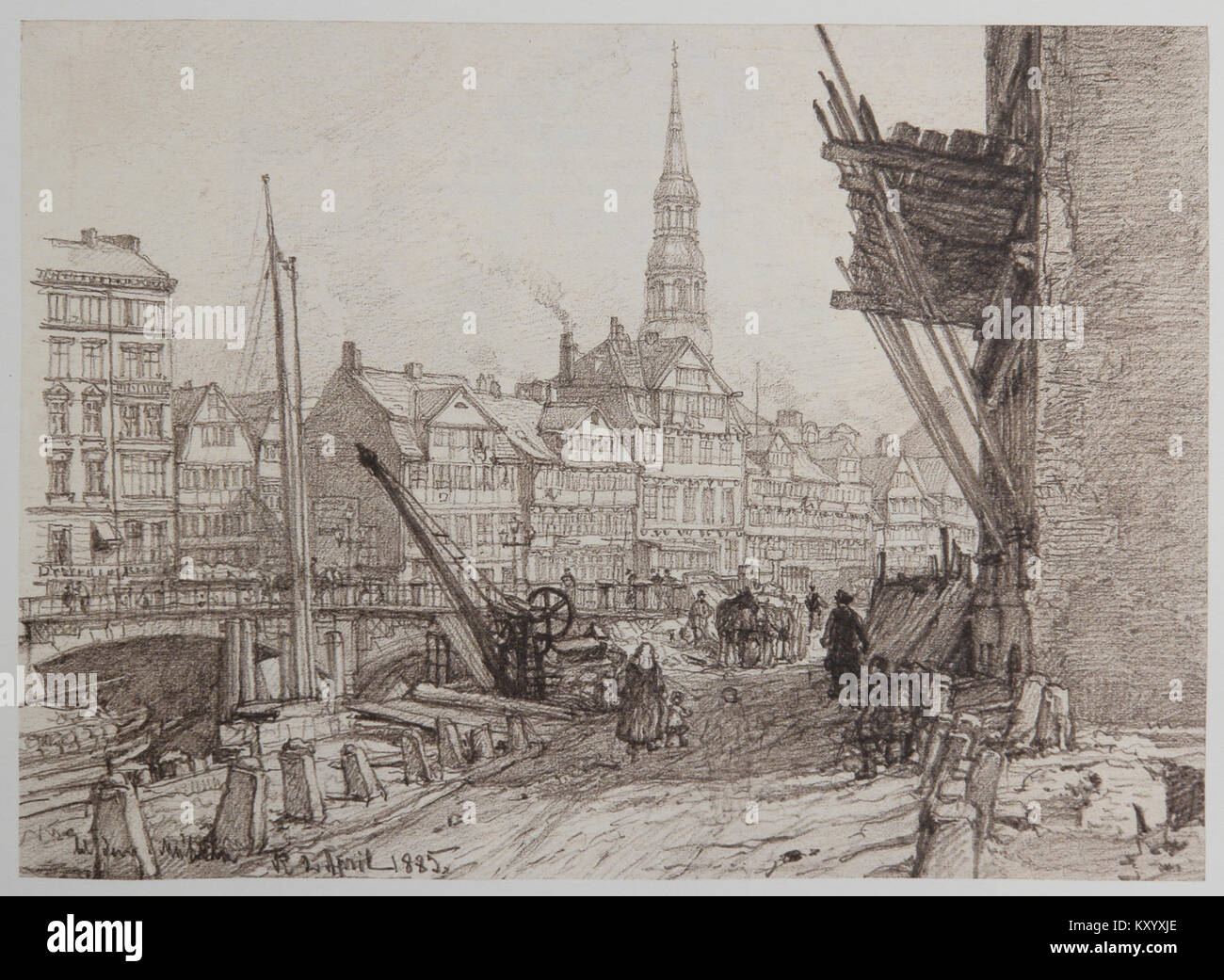 A historical photograph dated April 2, 1885, taken by HH Riefesell ...