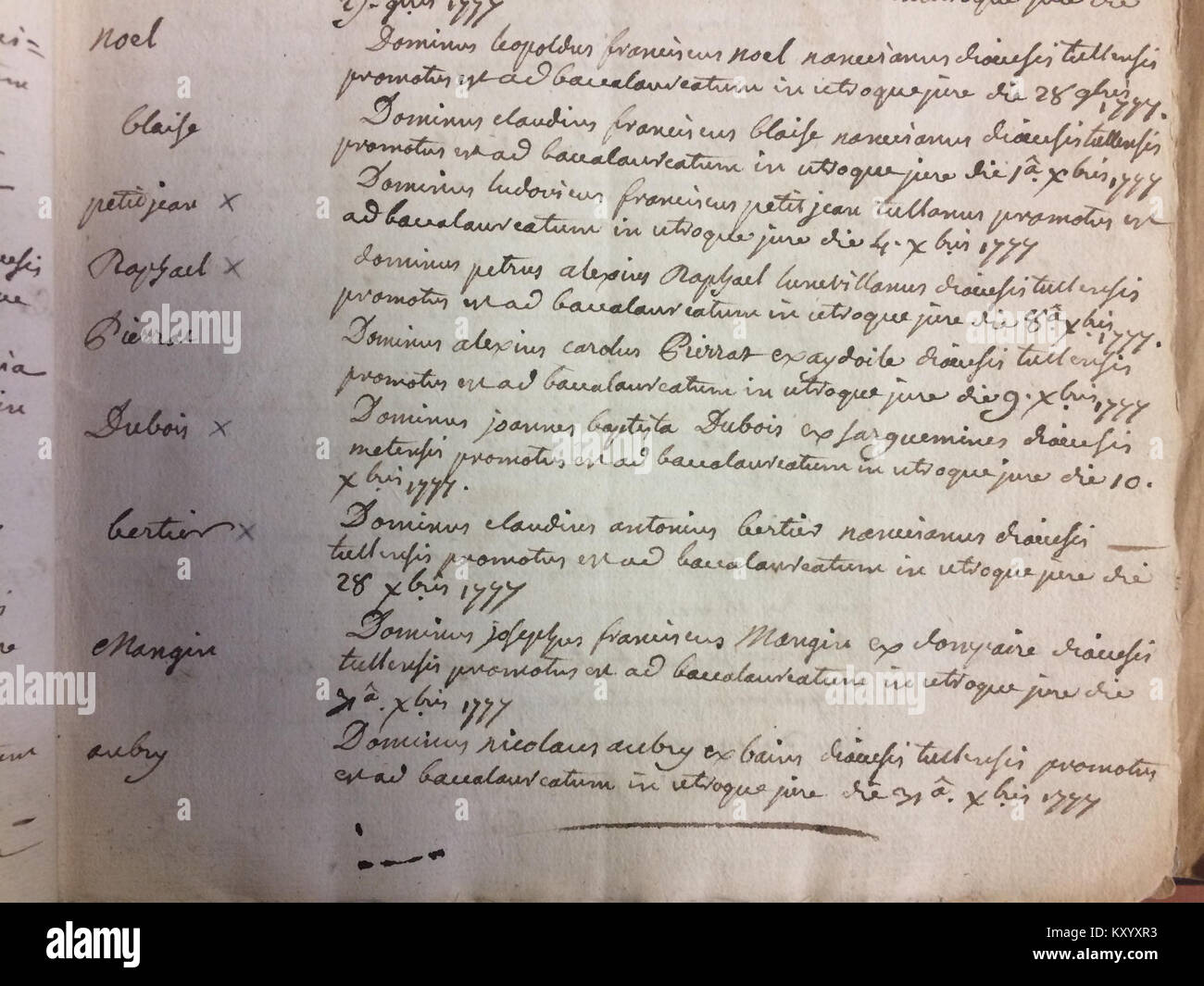 This is the high school diploma of Joseph François Mangin, a historical ...