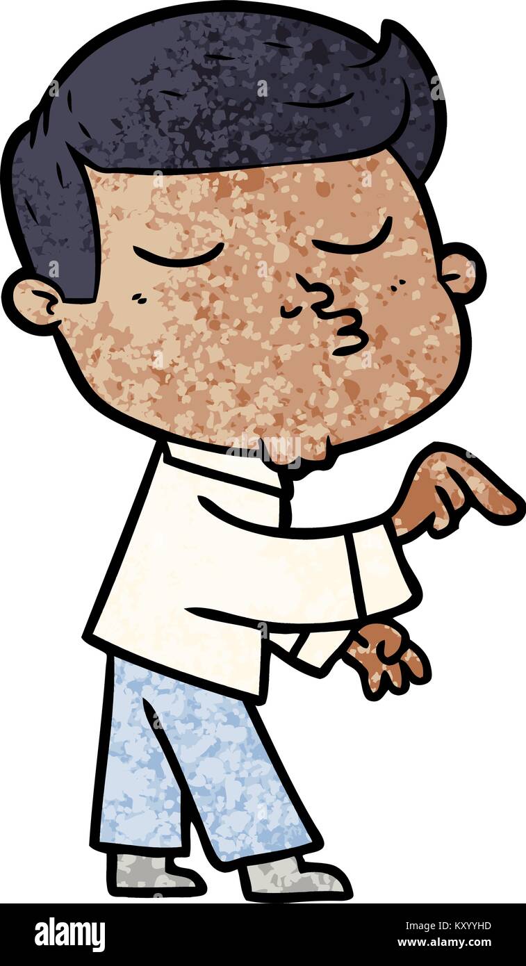 cartoon model guy pouting Stock Vector Image & Art - Alamy