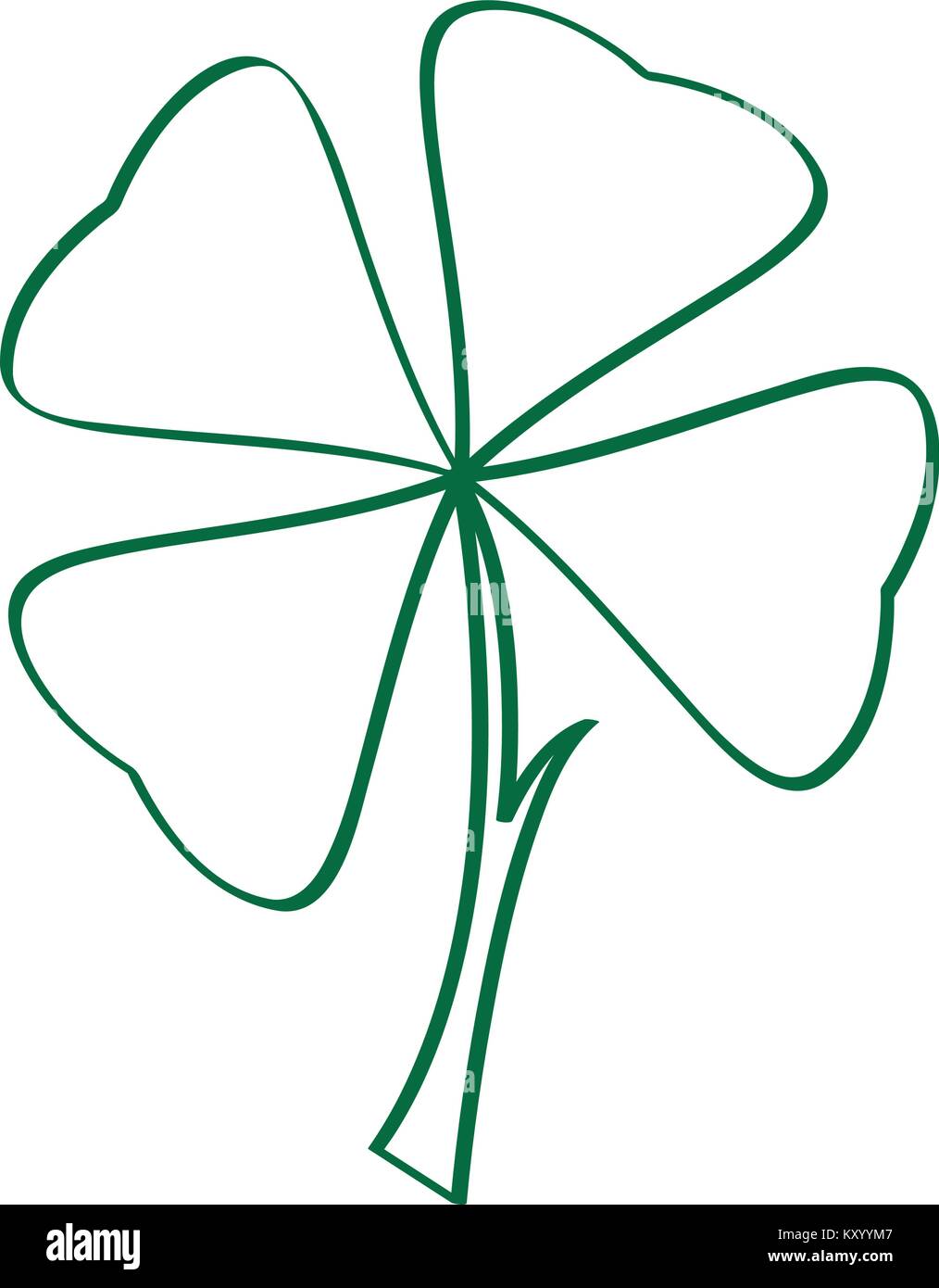 Isolated traditional clover outline Stock Vector Image & Art - Alamy