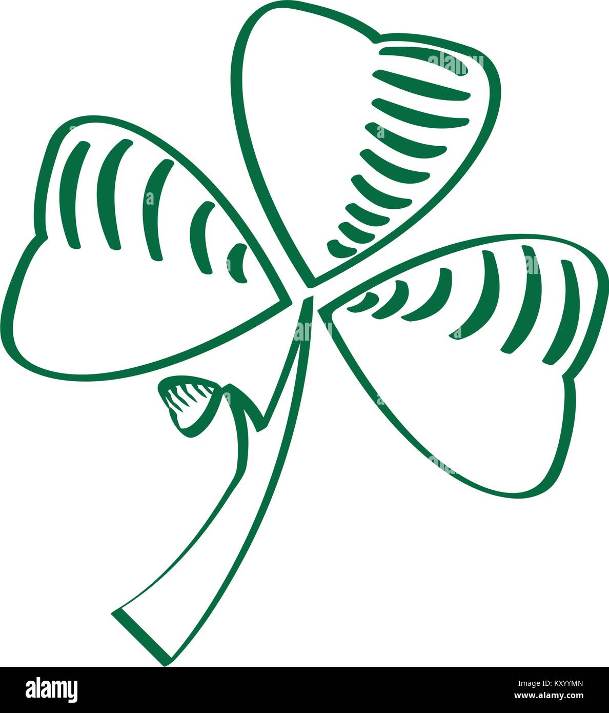 Isolated traditional clover outline Stock Vector Image & Art - Alamy