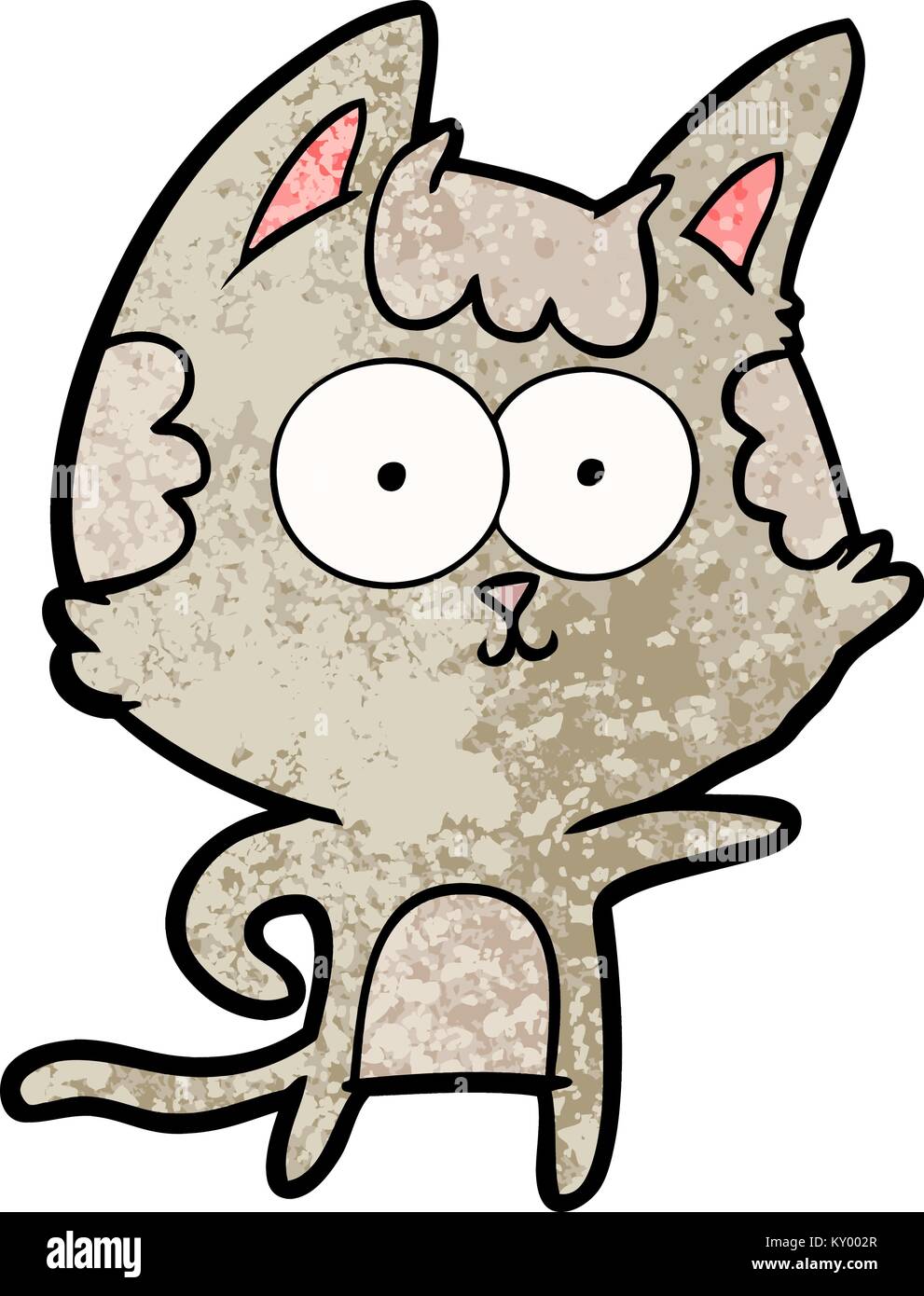 happy cartoon cat pointing Stock Vector Image & Art - Alamy