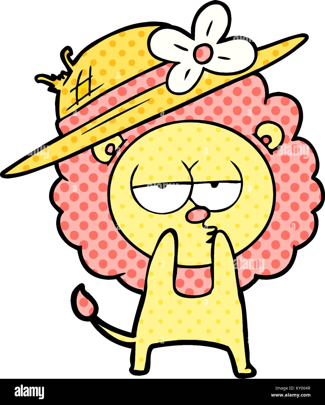 cartoon lion wearing hat Stock Vector Image & Art - Alamy