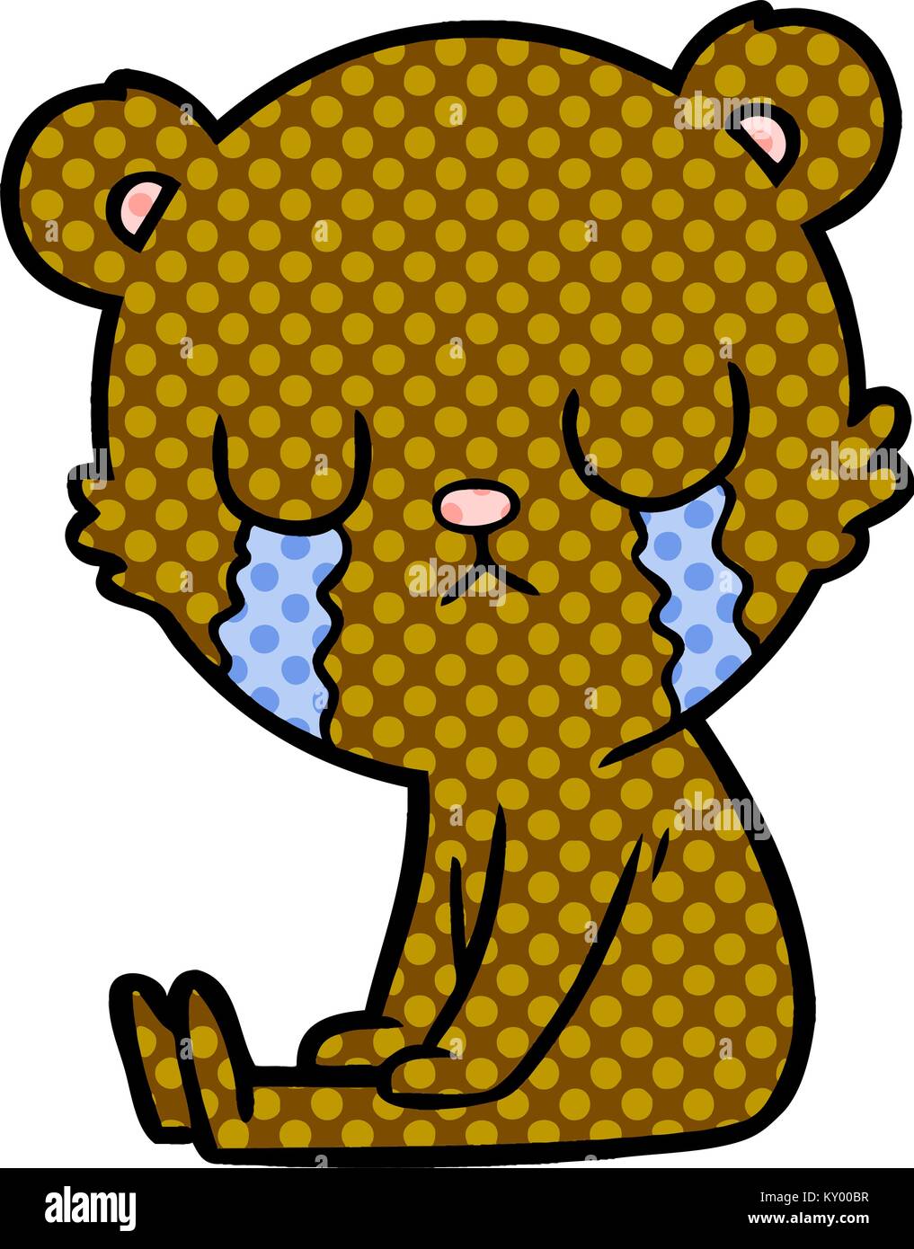 crying bear cartoon character Stock Vector Image & Art - Alamy
