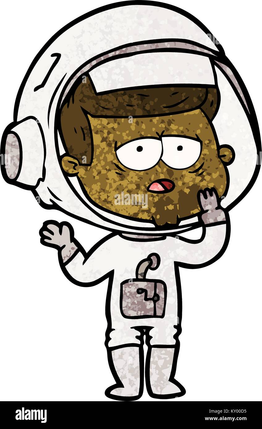 cartoon tired astronaut Stock Vector Image & Art - Alamy
