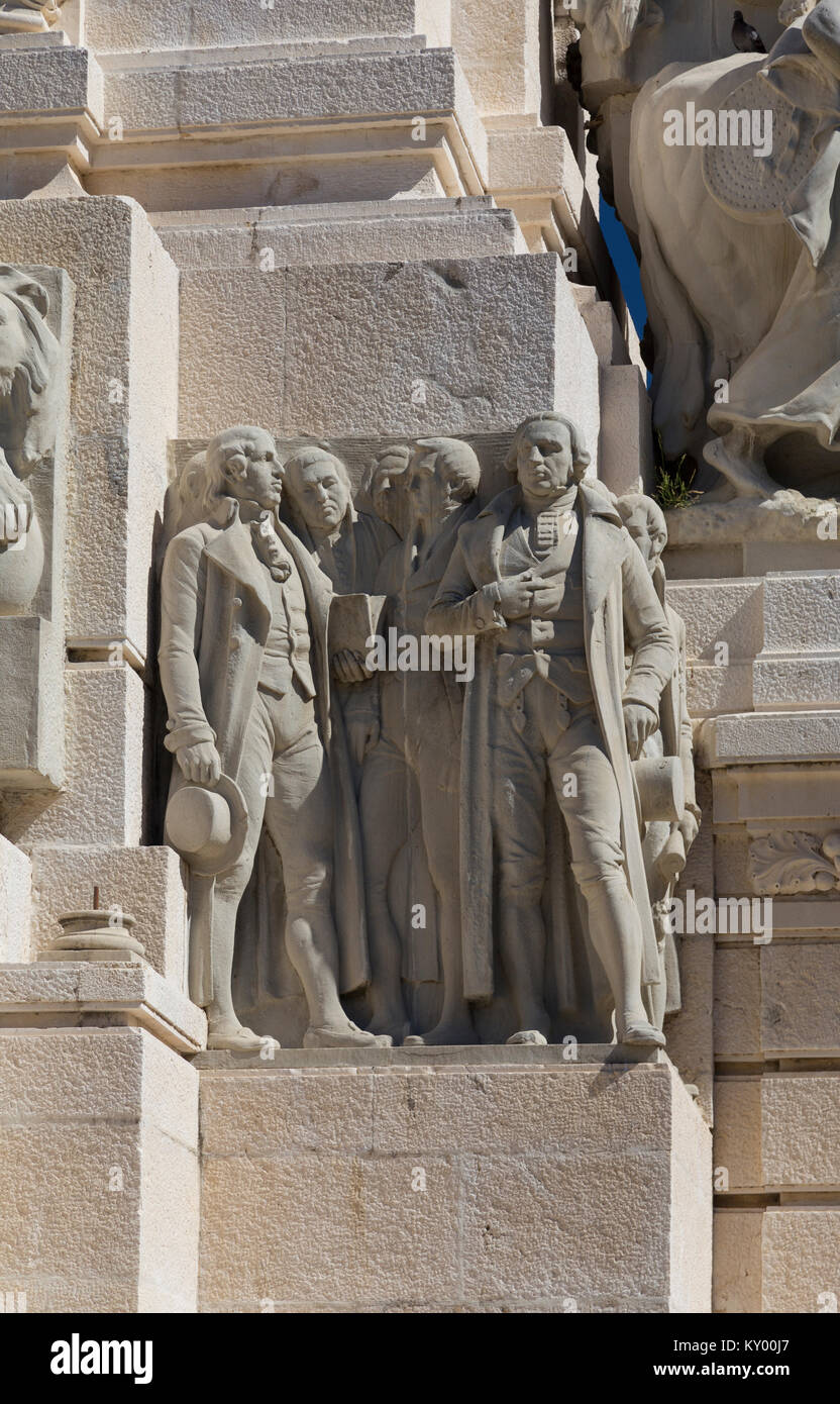Plaza de España in Cadiz,Spain commemorating the Spanish Constitution ...