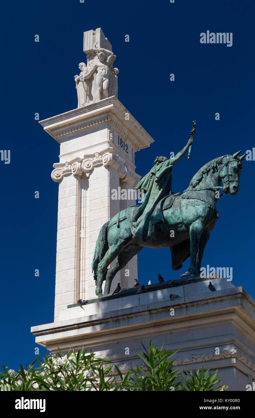 Plaza de España in Cadiz,Spain commemorating the Spanish Constitution ...