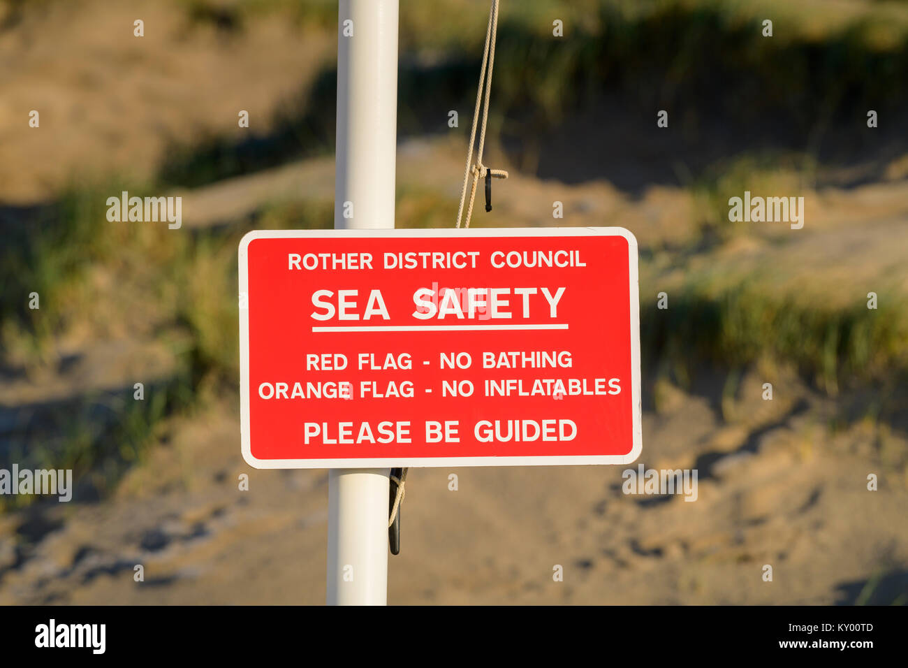 Safety sign beach hi-res stock photography and images - Alamy