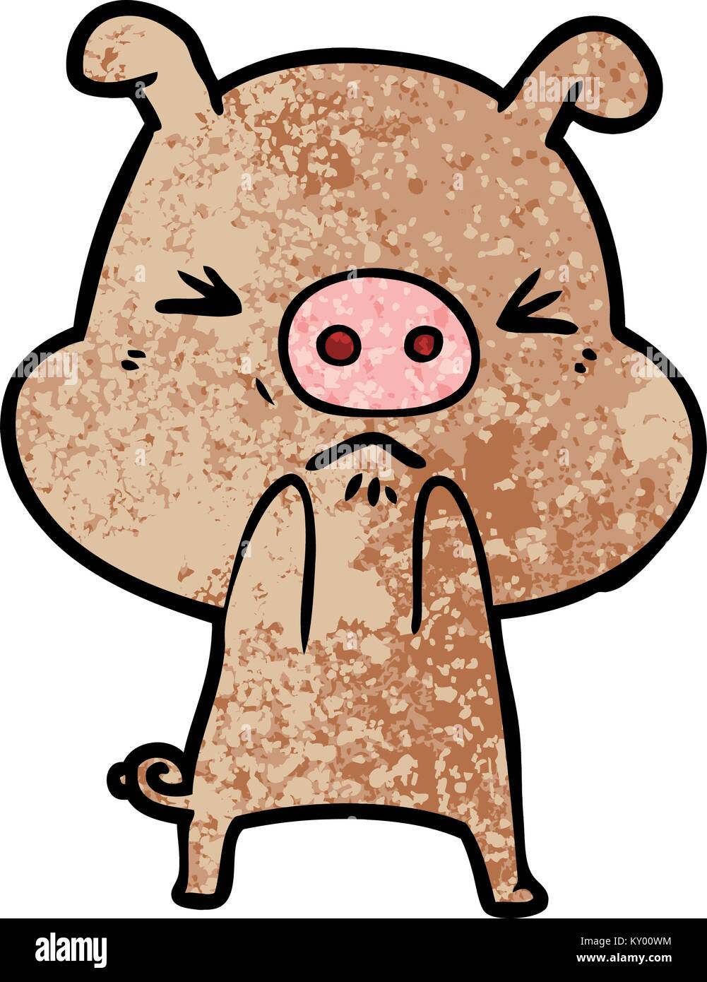 cartoon angry pig Stock Vector Image & Art - Alamy